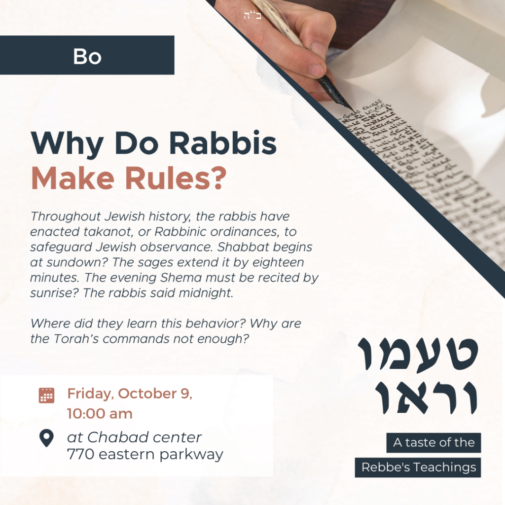 Bo: Why Do Rabbis Make Rules? - Jewish Insights